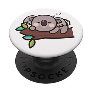 cute sleeping koala bear animal lovers popsockets swappable popgrip