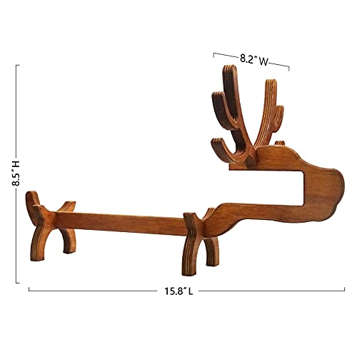 Wooden Wine Rack 3D Animal Bottle Holder Stand Removed Home Kitchen Tabletop Decor Display Creative Gifts for Wine Lovers Deer Shaped