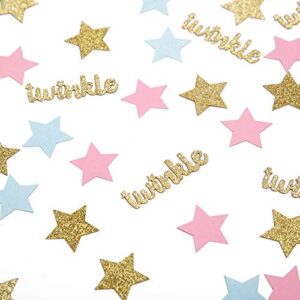 twinkle star glitter paper confetti for baby shower gender reveal party decorations baby birthday party supplies