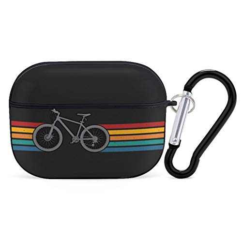 Retro Cycling Bicycle Airpods Case Cover for Apple AirPods Pro Cute Airpod Case for Boys Girls Silicone Protective Skin Airpods Accessories with Keychain