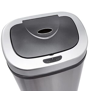 Amazon Basics Automatic Hands-Free Stainless Steel Trash Can - 80-Liter, 2 Bins