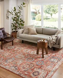 loloi ii saban collection sab-08 rust/multi, traditional 7'-10" x 10' area rug