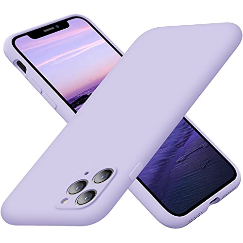 Cordking iPhone 11 Pro Max Case, Silicone Ultra Slim Shockproof Phone Case with Soft Anti-Scratch Microfiber Lining,[Enhanced Camera Protection], 6.5 inch, Clove Purple