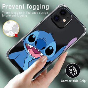 MCCAIE iPhone 11case Compatible with Women,iPhone 11case Cute Cartoon Stitch Character Soft TPU Case and Shockproof Transparent Protective iPhone 11 Cover Case (6.1 Inches)