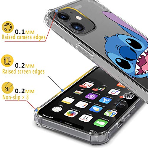 MCCAIE iPhone 11case Compatible with Women,iPhone 11case Cute Cartoon Stitch Character Soft TPU Case and Shockproof Transparent Protective iPhone 11 Cover Case (6.1 Inches)