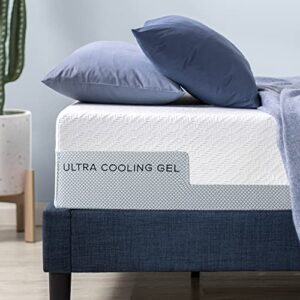 zinus 12 inch ultra cooling gel memory foam mattress / cool-to-touch soft knit cover / pressure relieving / certipur-us certified / bed-in-a-box / all-new / made in usa, queen