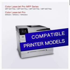 GPC Image Compatible Toner Cartridge Replacement for HP 410A CF411A Compatible with Laserjet Pro MFP M477fdw M477fdn M477fnw Pro M452dn M452nw M452dw Printer Toner (1 Cyan)