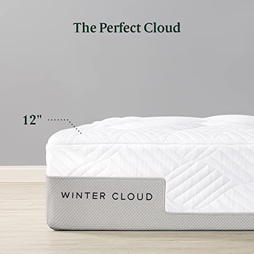 Zinus 12 Inch Winter Cloud Memory Foam Mattress/Pressure Relieving/CertiPUR-US Certified/Bed-in-a-Box/All-New/Made in USA, Full, White