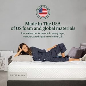 Zinus 12 Inch Winter Cloud Memory Foam Mattress/Pressure Relieving/CertiPUR-US Certified/Bed-in-a-Box/All-New/Made in USA, Full, White