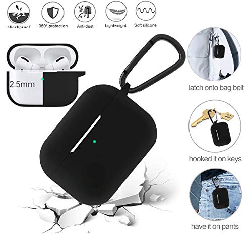 for Airpods Pro Case Accessories Set,12 in 1 Silicone for Airpod Pro Accessory Kit,Protective Cover for Airpods Pro Charging Case w/Keychain/Ear Cover/Ear Hook/Watch Band Holder/Strap/Ring/Box