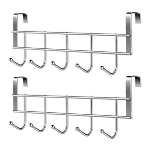 garneck 2pcs over the door hooks stainless steel towel hook coat hanger rack for hanging bags hat belt scarves leashes hallway entryway office