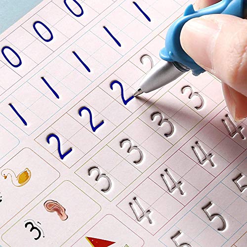 Magic Reusable Practice Copybook for Kids - Reusable Writing Practice Book for Improving Imagination and Logical Thinking Ability-4 PCS