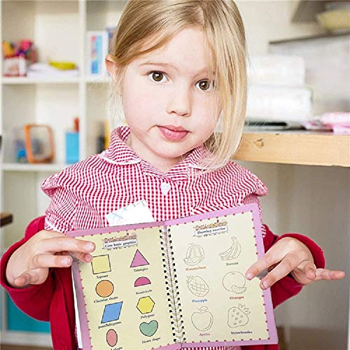 Magic Reusable Practice Copybook for Kids - Reusable Writing Practice Book for Improving Imagination and Logical Thinking Ability-4 PCS