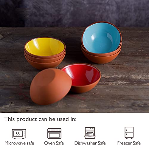 YMASINS Small Bowls, Terracotta pinch bowls, Ceramic Dipping Bowls Set of 8, Sauce dish prep bowls,11 Wabhas tiny bowls, Small Pinch Bowls for Cooking Prep(3.5 oz)