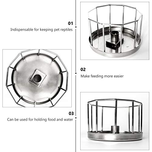 Popetpop Reptile Water Feeder, Reptile Water Bowl Automatic Water Dispenser Turtle Feeders Lizard Drinking Dish Waterer Feeding Accessories Reptile Food Dish for Turtle Bearded Dragons Tortoise