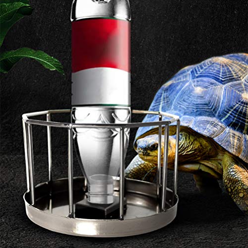 Popetpop Reptile Water Feeder, Reptile Water Bowl Automatic Water Dispenser Turtle Feeders Lizard Drinking Dish Waterer Feeding Accessories Reptile Food Dish for Turtle Bearded Dragons Tortoise