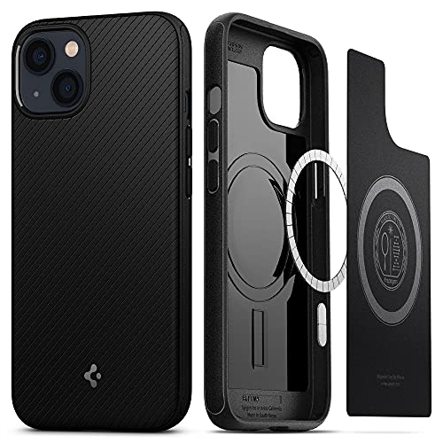 Spigen Mag Armor (MagFit) Compatible with MagSafe Designed for iPhone 13 Case (2020) - Matte Black