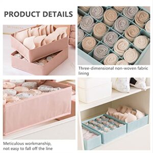 Xicennego Underwear Storage Box Set Drawer Divider, Underwear, Bra, Socks, Tie Storage Box-3 Sets（Pink