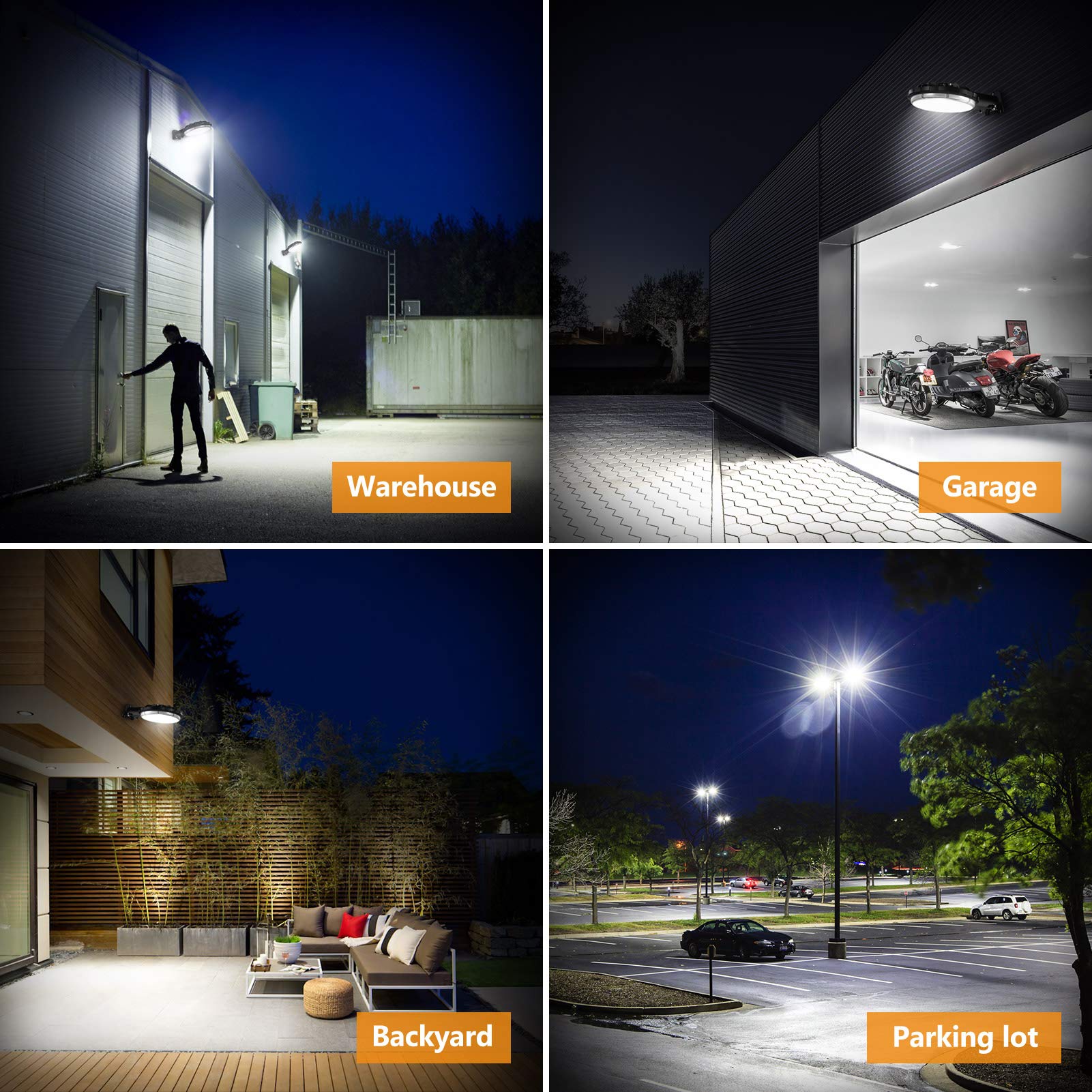 Viugreum 2 Pack 100W 12000LM LED Barn Light,Dusk to Dawn Outdoor Lighting, Garden Light Ip65 Waterproof 5000k Daylight (700w MH/HPS Replacement) Security Light with Photocell