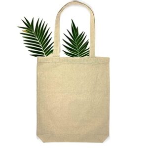 palm naki 100% cotton tote bag - reusable economical cloth bag, lightweight cotton shopping bag, versatile convenient cotton tote bag (5 pack)