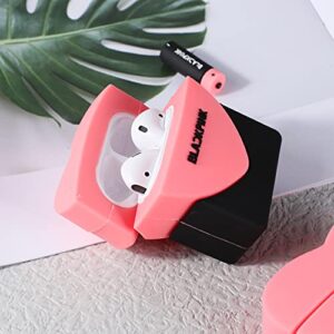 Lupct Fashion Case for AirPod 2/1 Cover Cases Cute Funny Luxury Cool Design for Men Boys Teen Girls Women Fun Unique Character 3D Trendy Pretty Stylish for AirPods 2/1 Air Pods 2/1(Pink Heart)