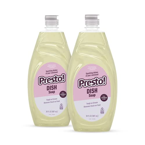 Amazon Brand – Presto! Dish Soap, Lavender Scent, 30 fl oz, Pack of 2