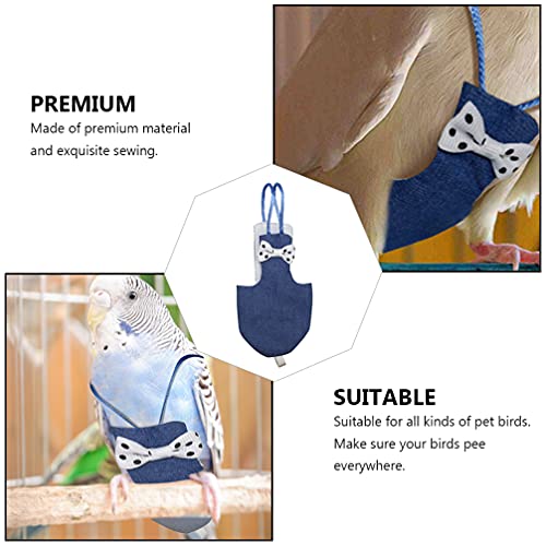 balacoo Birds Parrot Flight Suit Diaper Soft Birds Flight Suits with Leash Hole Bird Diaper Parrot Washable Diapers