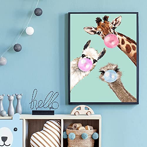 cupmod 5D Diamond Painting Kits for Adults, Giraffe Full Drill Round Crystal Rhinestone Diamond Art Gem Painting，Diamond Painting Animals for Home Wall Decor 11.7x15.8 inch