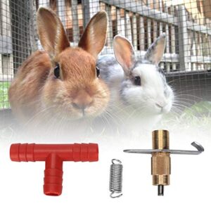 Pssopp 100PCS Rabbit Automatic Nipple Water Drinker Feeder Drinking Fountain Easy Use Drinking Water Tool for Small Animals Pet Animal Supplies(01)