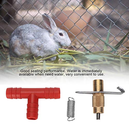 Pssopp 100PCS Rabbit Automatic Nipple Water Drinker Feeder Drinking Fountain Easy Use Drinking Water Tool for Small Animals Pet Animal Supplies(01)