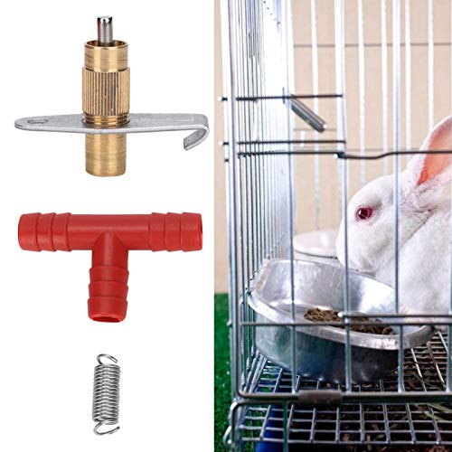 Pssopp 100PCS Rabbit Automatic Nipple Water Drinker Feeder Drinking Fountain Easy Use Drinking Water Tool for Small Animals Pet Animal Supplies(01)