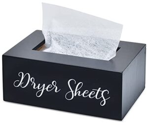 boathouse design rustic farmhouse dryer sheet dispenser for laundry room decor - decorations and organization - laundry softener dispenser - cute home laundry room décor - elevate your home - black