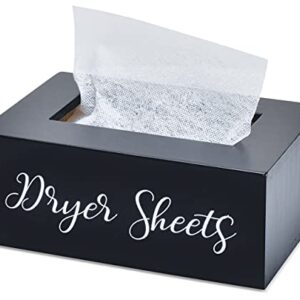 Boathouse Design Rustic Farmhouse Dryer Sheet Dispenser for Laundry Room Decor - Decorations and Organization - Laundry Softener Dispenser - Cute Home Laundry Room Décor - Elevate Your Home - Black