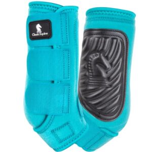 classic equine classicfit front sling boots, aqua, large