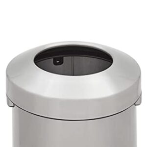 Rubbermaid Commercial Products Refine Decorative Container, 23 Gallon, Round Stainless Steel Trash Can