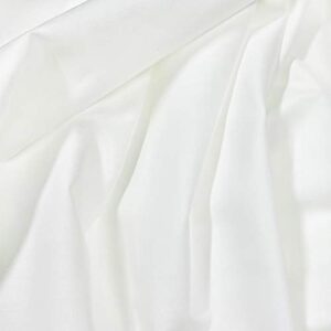 White Combed Cotton Fabric by The Yard for Quilting Sewing Broadcloth 2 Yard or 5 Yard Cloth (2 Yard)