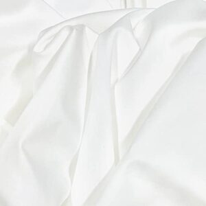 White Combed Cotton Fabric by The Yard for Quilting Sewing Broadcloth 2 Yard or 5 Yard Cloth (2 Yard)