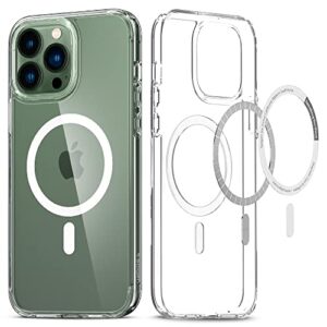 spigen ultra hybrid mag (magfit) compatible with magsafe designed for iphone 13 pro max case (2020) - white