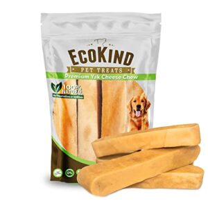 ecokind monster himalayan yak cheese dog chew | xl dog chews, rawhide free, extra long lasting dog chew stick for aggressive chewers, indoors & outdoor use, healthy dog treats, made in the himalayas