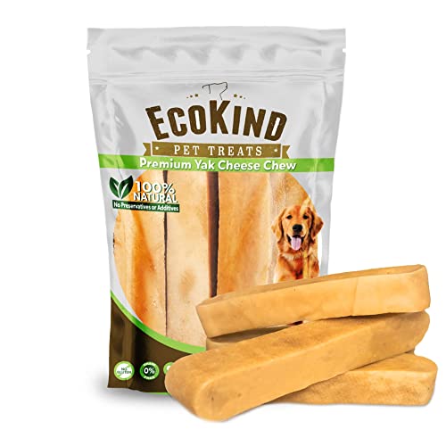 EcoKind Monster Himalayan Yak Cheese Dog Chew | XL Dog Chews, Rawhide Free, Extra Long Lasting Dog Chew Stick for Aggressive Chewers, Indoors & Outdoor Use, Healthy Dog Treats, Made in The Himalayas