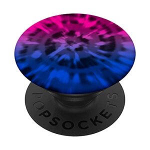 bisexual tie dye boho bi pride flag colors pink blue purple popsockets swappable popgrip