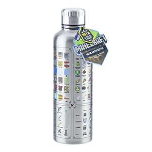 paladone, 500ml, minecraft metal water bottle | officially licensed gaming merchandise