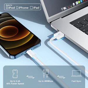 3Pack 10ft iPhone Charger Long, [Apple MFi Certified] Apple Charger Cord,10 Feet Original Lightning to USB Cable,10 Foot iPhone Charging Cable for iPhone 13 Pro/12 Mini/11/XS/MAX/XR/8/7/6/5/SE iPad