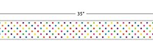 Teacher Created Resources Colorful Dots Straight Border Trim (TCR8325)