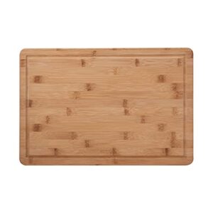 farberware bamboo cutting board with juice groove and handles, 12x18-inch, natural