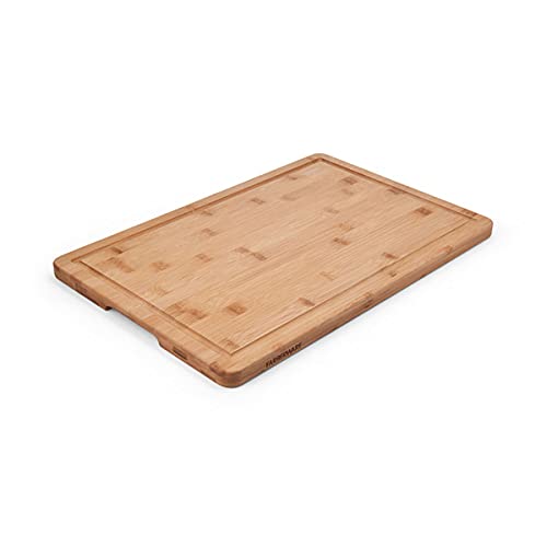 Farberware Bamboo Cutting Board With Juice Groove and Handles, 12x18-Inch, Natural