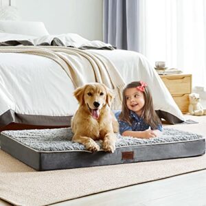 Western Home Dog Beds for Large Dogs, Orthopedic Egg Crate Foam Dog Bed with Removable Washable Waterproof Cover, Dog Mattress for Crate Bed with Nonslip Bottom Pet Bed for Extra Large and Medium Dogs