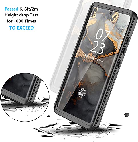 ANTSHARE for Samsung Galaxy S21 Ultra Case Waterproof,Galaxy S21 Ultra Case with Screen Protector,360 Full Body Heavy Shockproof Rugged Samsung S21 Ultra Phone Case for Women Men Black/Clear