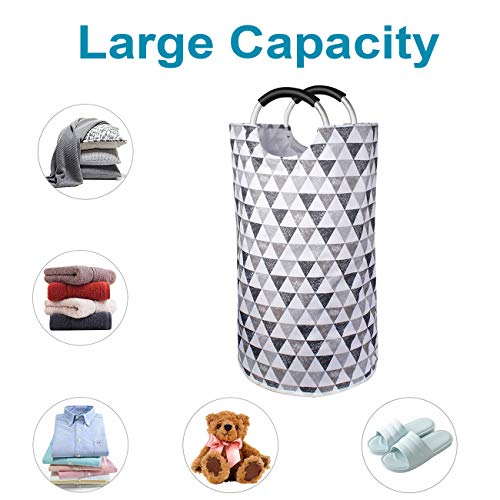 Dalykate Extra Large Laundry Basket 115L Collapsible Oxford Fabric Laundry Hamper Foldable Clothes Laundry Bag with Handles Waterproof Washing Portable Dirty Clothes Basket for College Dorm, Family