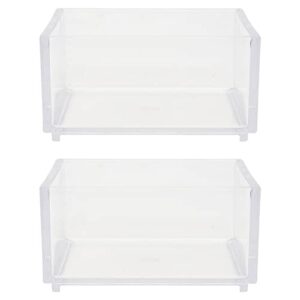 balacoo 2pcs acrylic reptile terrarium reptile aquarium breeding tank transparent reptile feeding box bathing pool for frogs hermit crabs lizards tank